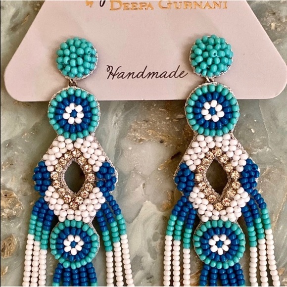 Deepa Gurnani | Jewelry | Nwt Gorgeous Deepa Gurnani Beaded Chandeliers ...